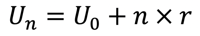 Suites arithmétiques et géométriques - Maaths